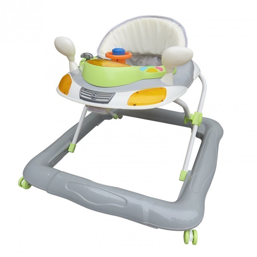 Basson Baby Walker Grey/Green Kävelytuki - Lastentarvikekauppa.fi