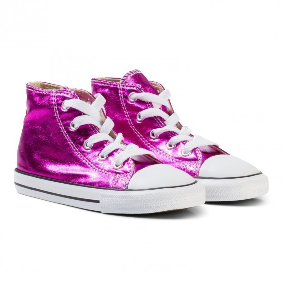 Converse Metallic Pink Chuck Taylor All Star Hi Tops Korkeavartiset ...