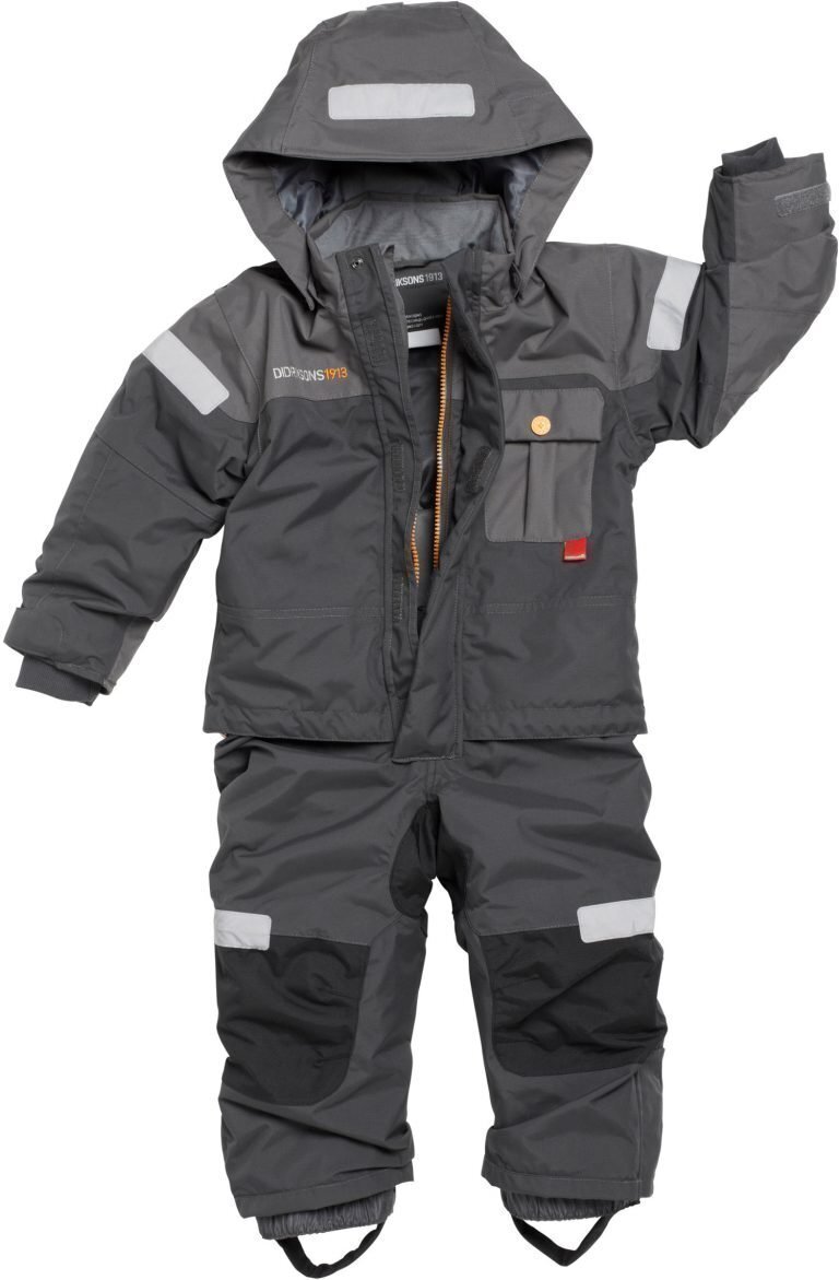 Didriksons Haalari Vervall Coverall Coal Black - Lastentarvikekauppa.fi