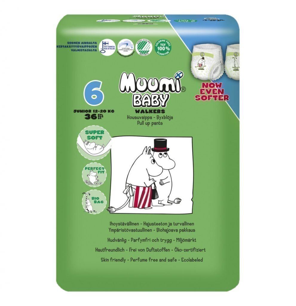 Muumi Baby Junior 6 12-20kg Housuvaippa 36 Kpl - Lastentarvikekauppa.fi