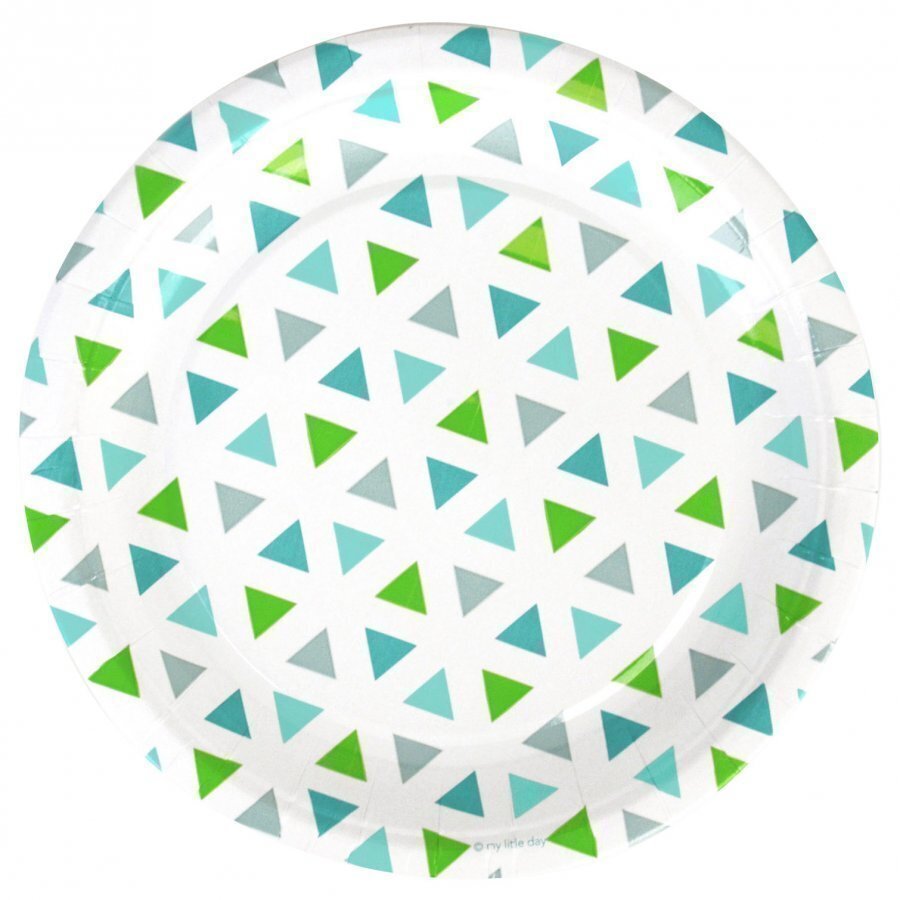 My Little Day 8 Paper Plates Green Triangles Juhlatarvike My Little Day 8 Paper Plates Green Triangles Juhlatarvike
